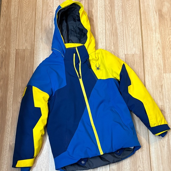 Spyder | Jackets & Coats | Spyder Kids Vibrant Blue And Yellow Puffer ...